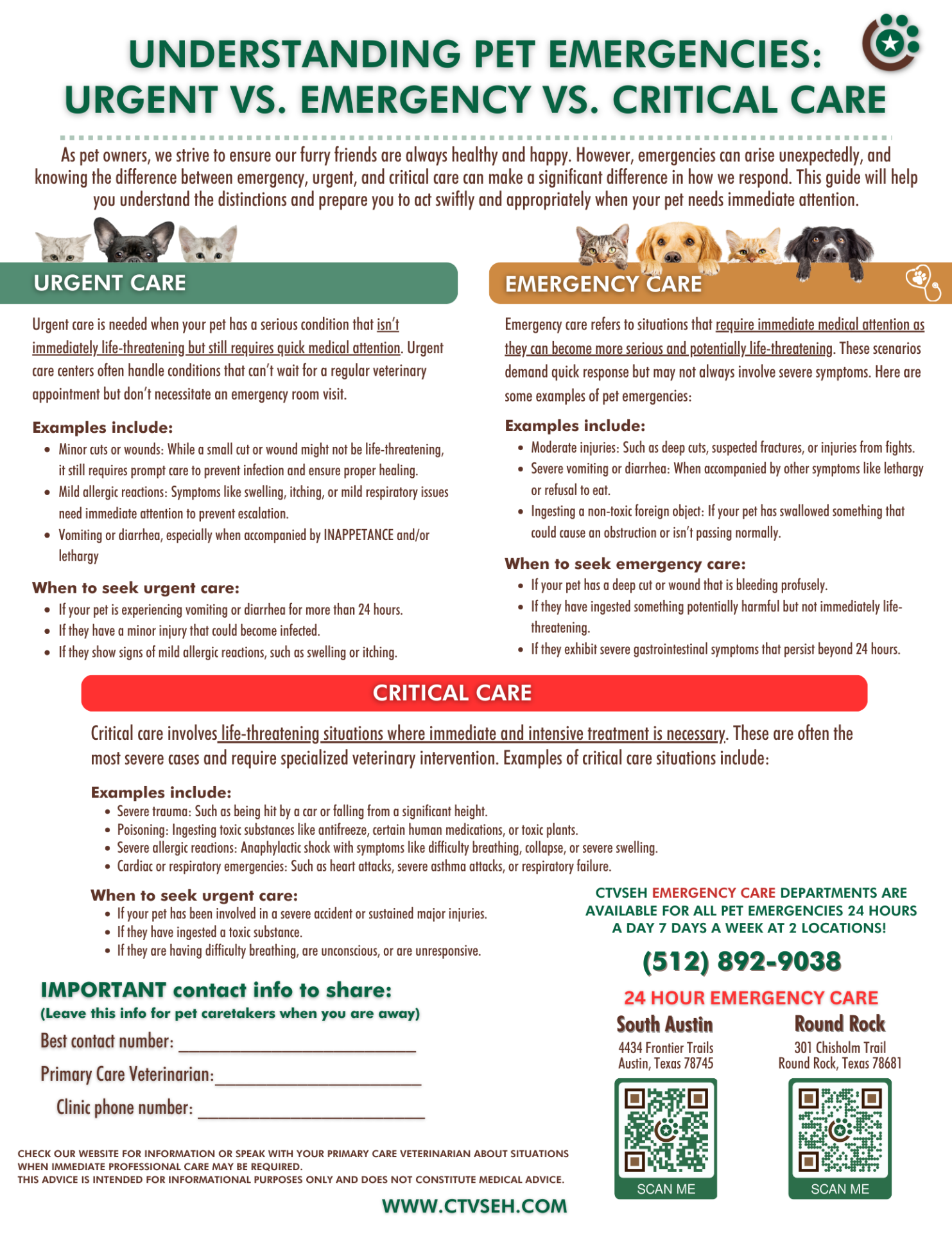 Urgent Care VS Emergency Care VS Critical Care - Central Texas ...